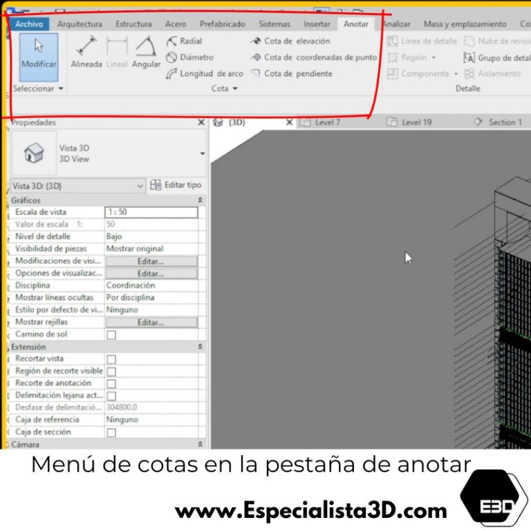 🔴 Cotas en Revit 2024-Especialista3D